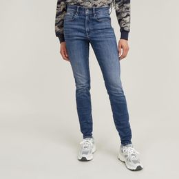 G-Star Raw Skinny-fit-Jeans G-STAR "330 Skinny Wmn", Damen, Gr. 26, Länge 32, blau (medium aged), Denim/Jeans, Obermaterial: 92% Baumwolle, 7% Elastomultiester, 1% Elasthan, casual, skinny fit, Jeans, mit Stretch