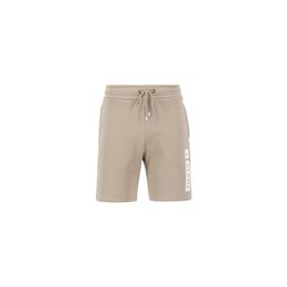 Shorts Alpha Industries "Alpha Industries Men - Shorts Alpha Puff Print Short" Gr. M, Normalgrößen, beige (vintage sand), Herren, Shell: 80% Cotton 20% Polyester, Hosen