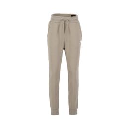 Jogginghose Alpha Industries "Alpha Industries Men - Jogger Basic Jogger Small Logo", Herren, Gr. L, Normalgrößen, beige (vintage sand), Shell: 80% Cotton, 20% Polyester, Hosen