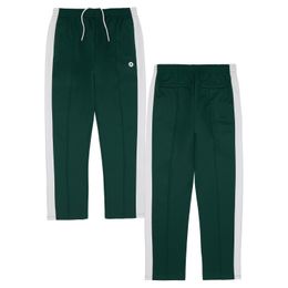 Trainingshose Converse "MEN'S Converse RETRO TRACK PANTS" Gr. L, N-Gr, grün (grün envy), Herren, Web, Obermaterial: 97% Baumwolle, 3% Polyester, unifarben, Hosen