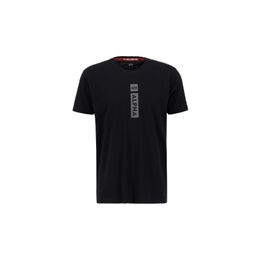 T-Shirt Alpha Industries "Alpha Industries Men - T-Shirts Alpha Puff Print T" Gr. L, schwarz, Herren, Obermaterial: 100% Baumwolle, Shirts