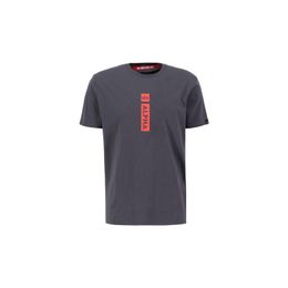 T-Shirt Alpha Industries "Alpha Industries Men - T-Shirts Alpha Puff Print T" Gr. L, grau (vintage grau), Herren, Obermaterial: 100% Baumwolle, Shirts