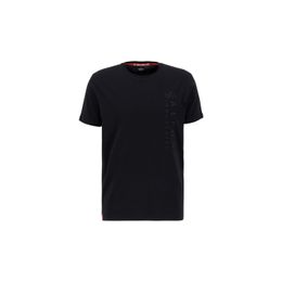 T-Shirt Alpha Industries "Alpha Industries Men - T-Shirts Embroidery T" Gr. L, schwarz, Herren, Shell: 100% Cotton, Shirts