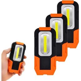 Ahlsen - LED-Walkman-Lampen, 3 w, cob-led, tragbare magnetische Taschenlampe, AAA-Batterien nicht im Lieferumfang enthalten, faltbare Lampe mit