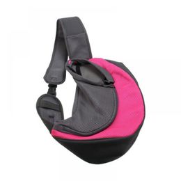 Cyslmuk - 1 Stück rosa Haustier-Tragetasche für Hunde, Katzen, Hände frei, für Outdoor-Reisen, Umhängetasche (Haustiere unter 8 kg)