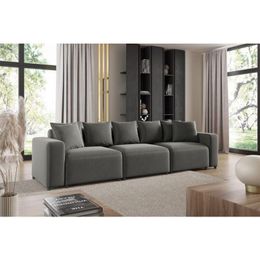 Fun Moebel - Sofa Designersofa Bigsofa megan 3-Sitzer in Stoff Salvador Grau