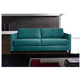 Schlafsofa Bali "Norwalk", blau (türkis), B:182cm H:83cm T:100cm, Sofas, Dauerschlaffunktion, mit Unterfederung / Lattenrost und Matratze