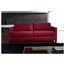 Schlafsofa Bali "Norwalk", rot (dunkelrot), B:182cm H:83cm T:100cm, Sofas, Dauerschlaffunktion, mit Unterfederung / Lattenrost und Matratze