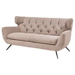 2,5-Sitzer 3C Candy "Beatrice, extravagantes Megasofa, bequem, Küchensofa", rosa (rosé), B:200cm H:94cm T:95cm, 88% Polyester, 12% Polyacryl, Sofas, mit Rückensteppung im Rautenmuster, in Samt Optik oder in Breitcord