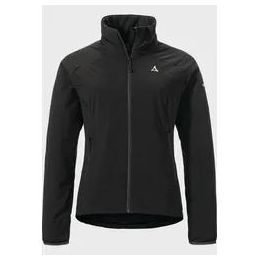 Schöffel Outdoorjacke SCHÖFFEL "Bike Ins Jacket Style Salza WMS", Gr. 38, schwarz (9990, schwarz), Oberstoff: 90% Polyester, 10% Elasthan; (Coating: Polyurethan); Futter: 90% Polyester, 10% Elasthan; (Coating: Polyurethan); Wattierung: 100% Polyester, regular fit, hoch geschlossener Ausschnitt, Jacken