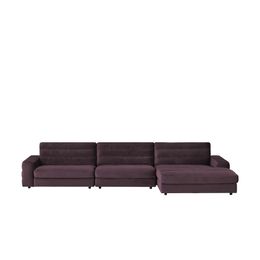 Höffner Ecksofa Samt Scarlatti ¦ lila/violett ¦ Maße (cm): B: 416 H: 83 T: 2