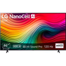 LG LED-Fernseher, G (A-G), Fernseher, schwarz, 86