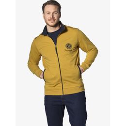 Jan Vanderstorm Sweatjacke Herren Baumwolle bedruckt, gelb