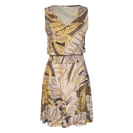 Lascana Kleid Damen Gr&ouml;&szlig;e 38 hellbeige / dunkelbeige / dunkelbraun / goldgelb