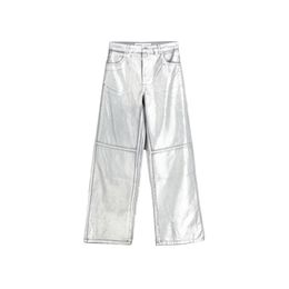 Bershka Hose Damen Gr&ouml;&szlig;e 38 silber