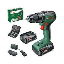 Bosch Akku-Schlagbohrschrauber UniversalImpact 18V-60 + SET gr&uuml;n/schwarz, 2x Li-Ionen Akku 2,0Ah, Koffer + 51-teiliges Zubeh&ouml;r, POWER FOR ALL ALLIANCE