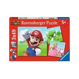 Ravensburger Kinderpuzzle Super Mario 3x49 Teile Puzzle f&uuml;r Kinder ab 5 Jahren