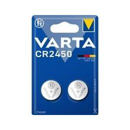 Varta Lithium Coin Knopfzelle CR2450, Batterie 2 St&uuml;ck