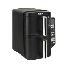 Ninja Double Stack 2-Ebenen Hei&szlig;luftfritteuse SL300EU schwarz, 2.470 Watt, 2 K&ouml;rbe je 3,8 Liter