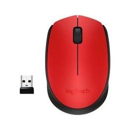 Logitech M171 Wireless, Maus rot, 3 Tasten, f&uuml;r Links- und Rechtsh&auml;nder, kompatibel mit PC/Mac