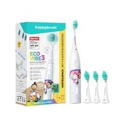 happybrush ECO VIBE KIDS Agnes + 3 Refills, Elektrische Zahnb&uuml;rste wei&szlig;