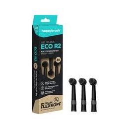 happybrush ECO R2 Aufsteckb&uuml;rsten Allblack schwarz