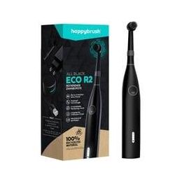 happybrush ECO R2 Allblack + 3 Refills, Elektrische Zahnb&uuml;rste schwarz