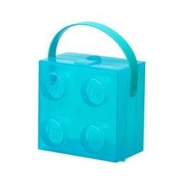 LEGO Box mit Griff , Aufbewahrungsbox hellblau/transparent