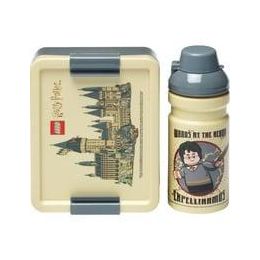 LEGO Lunch-Box Set Harry Potter Hogwarts beige/grau, 2-teilig, mit Trinkflasche