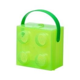 LEGO Box mit Griff , Aufbewahrungsbox hellgr&uuml;n/transparent