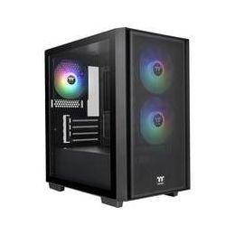 Thermaltake Versa H16 TG ARGB , Tower-Geh&auml;use schwarz, Tempered Glass