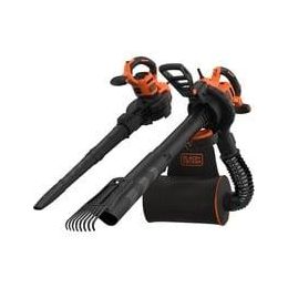 Black & Decker 3-in-1 Elektro-Laubsauger BEBLV301-QS, Laubsauger/Laubbl&auml;ser schwarz/orange, 3.000 Watt