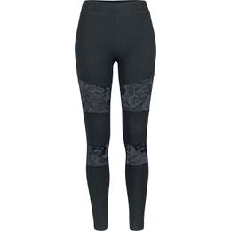 Urban Classics Ladies Lace Inset Leggings Leggings schwarz in M TB2593 black