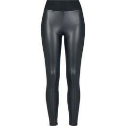 Urban Classics Ladies Faux Leather High Waist Leggings Leggings schwarz in M TB3001 black