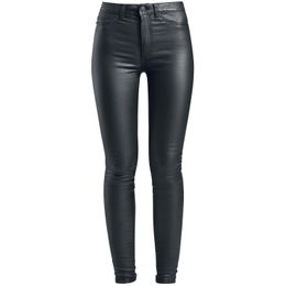 Noisy may NMCallie High Waist Skinny Coated Pants Jeans schwarz in M 27012746 Black, 32er L&auml;nge