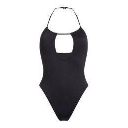 Calvin Klein Swimwear Badeanzug 'PLUNGE' Damen Gr&ouml;&szlig;e XL schwarz