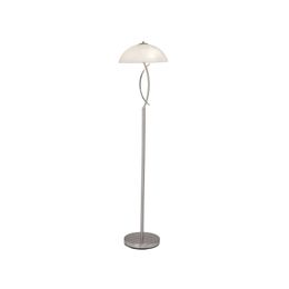 Brilliant Lampe Boston Standleuchte eisen/weiß-alabaster 2x D45, E14, 40W, geeignet für Tropfenlampen (nicht enthalten) Mit Fußschalter