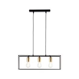 Brilliant Lampe Arica Pendelleuchte 3flg schwarz/messing 3x A60, E27, 60W, geeignet für Normallampen (nicht enthalten) Kabel kürzbar