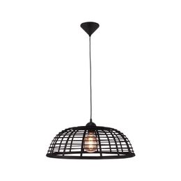 Brilliant Crosstown Pendelleuchte 47cm holz dunkel/schwarz Innenleuchten,Pendelleuchten 1x A60, E27, 40W, geeignet für Normallampen (nicht enthalten) In der Höhe einstellbar / Kabel kürzbar