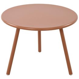 CLP Couchtisch Minot I Runder Loungetisch für draußen und drinnen I Gartentisch wetterfest und UV-beständig I Outdoor Beistelltisch