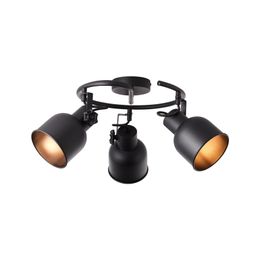 Brilliant Lampe, Rolet Spotspirale 3flg sand schwarz, Metall, 3x D45, E14, 18W,Tropfenlampen (nicht enthalten)