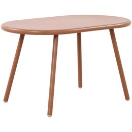 CLP Couchtisch Velva I Ovaler Loungetisch für draußen und drinnen I Gartentisch wetterfest und UV-beständig I Outdoor Beistelltisch