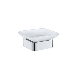 Brillantbad BOLO Seifenablage mit Glasschale Messing Glas Chrom poliert 104x45x93 mm f&uuml;r Bad & K&uuml;che >> zum Bohren