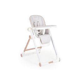 Cangaroo Kinderhochstuhl Prime klappbar höhenverstellbar Räder Gurt Babyliege weiß