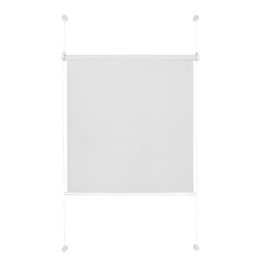 ONDECO Tageslicht Rollo ohne Bohren Klemmrollo Alternative Plissee Klemmfix Sichtschutz Sonnenschutz Farbe: Weiß, Größe: 40x130 cm