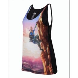 Zelda Breath of the Wild - All Over Link Climbing Female Tanktop S