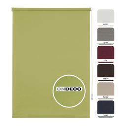 ONDECO Tageslichtrollo Win ohne Bohren Klemmfix lichtdurchlässig und Blickdicht Farbe: Grün, Größe: 120x160 cm