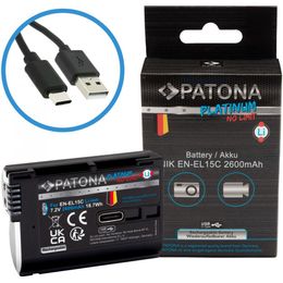 Patona Platinum Akku mit USB-C Input Nikon EN-EL15C