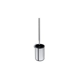 Brillantbad BOMEGA WC-B&uuml;rstengarnitur B&uuml;rste Schwarz Messing Chrom poliert 95x385x120 mm f&uuml;r Bad & WC >> zum Bohren oder Kleben*