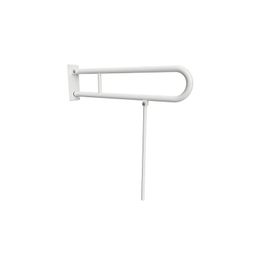 Brillantbad BELP St&uuml;tzklappgriff in U-Form mit Standfu&szlig; Eisen Wei&szlig; 100x800x829 mm, 120 kg Traglast f&uuml;r Bad & WC >> zum Bohren